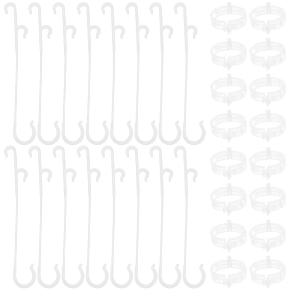 Raindrops Tomato Cages for Raised Garden Bed Plants Hooks Clips White ...