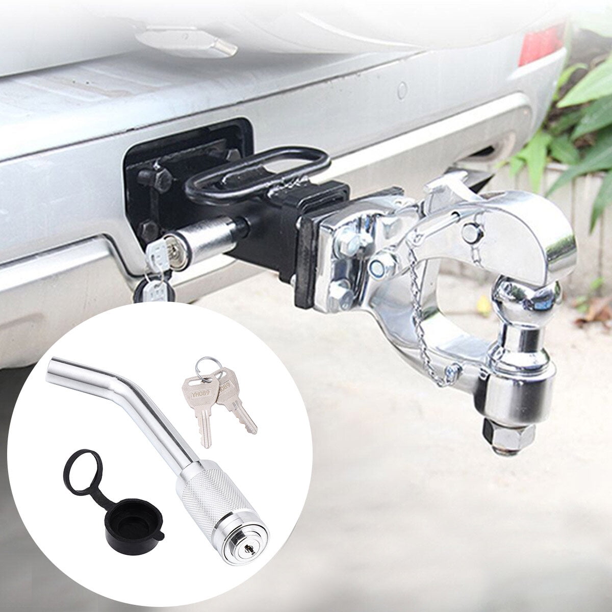 Raindrops Towing Hook Bumper Trailer Lock Hitch Locking Pin Key Travel ...