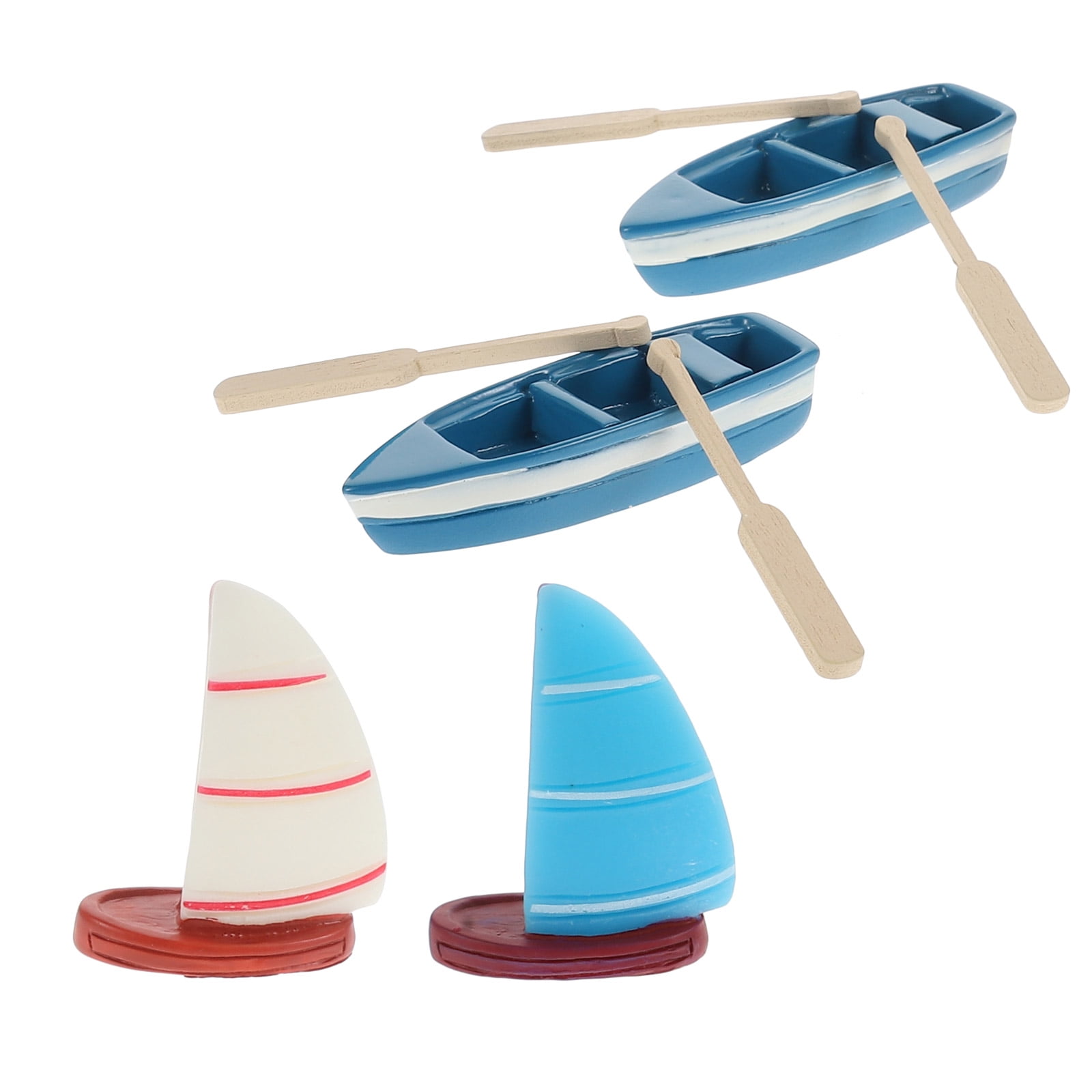 Raindrops Toy Food Micro Landscape Boat Mini Boats Paddles Decors ...