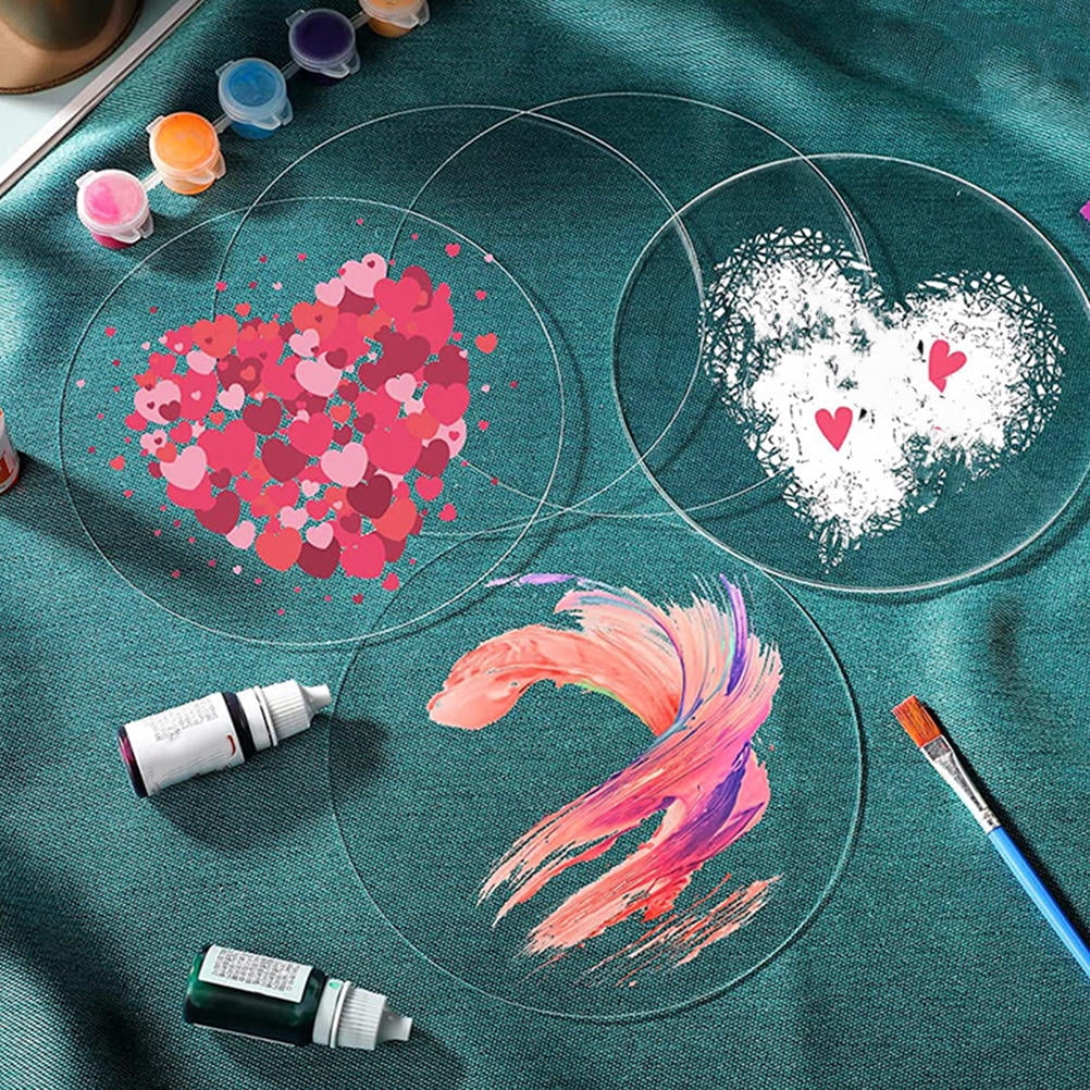 Raindrops Transparent Acrylic Plate for Craft Making 6 Inch Round ...