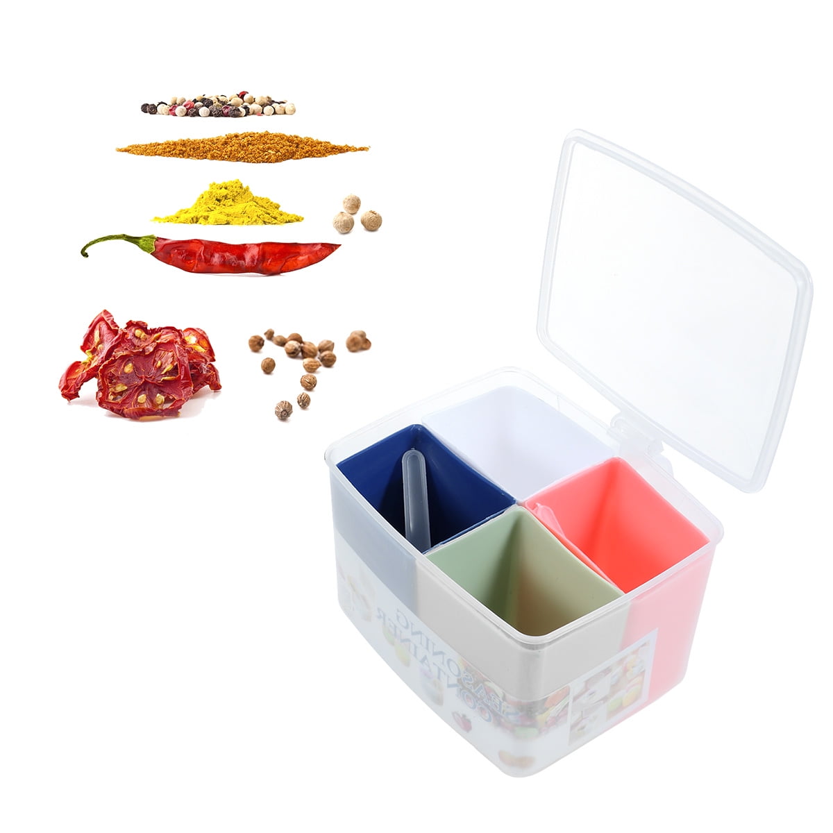 Raindrops Transparent Condiment Box Seasoning Container PP Freshness ...
