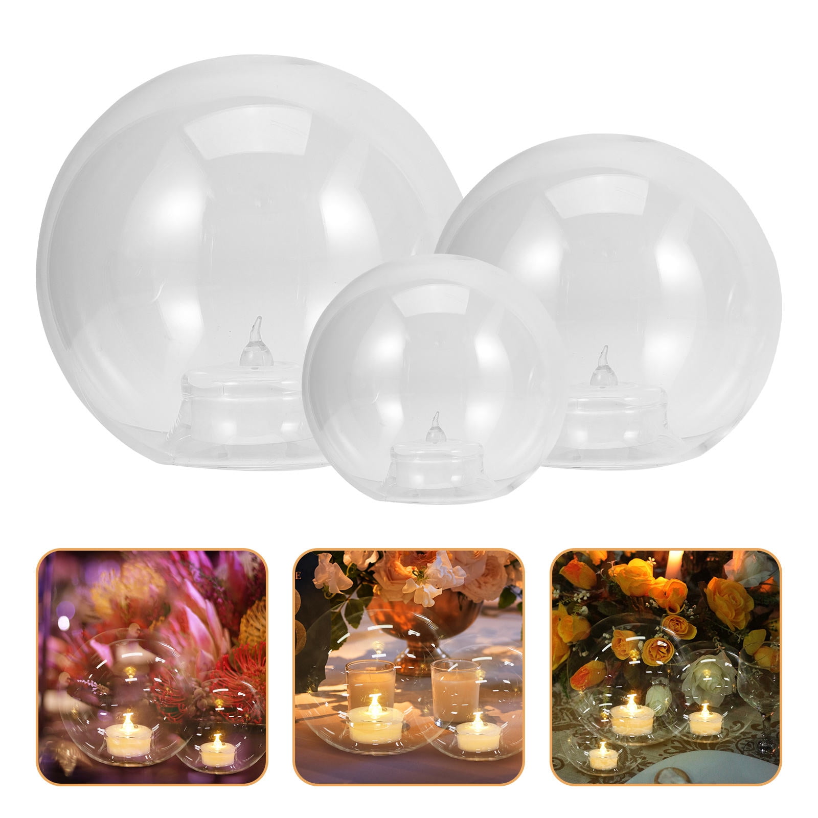 Raindrops Transparent Glass LED Candle Lights for Decoration Create ...