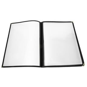 WeChef 8.5x11 Double-Sided Clear Vinyl Menu Covers, 2 View, Top Loading ...