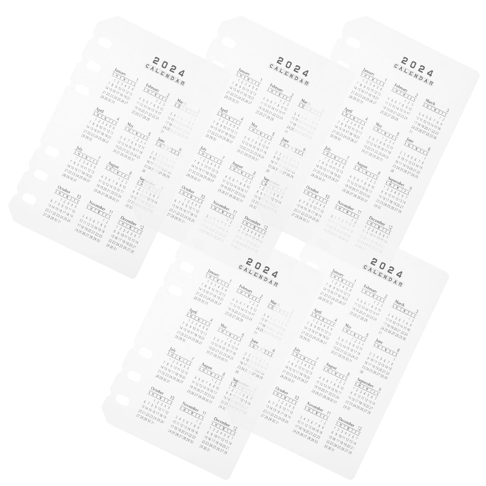 SHINYPASING PP Calendar Binder Dividers Multi 5Pcs 6.84X4.32X0.04in ...