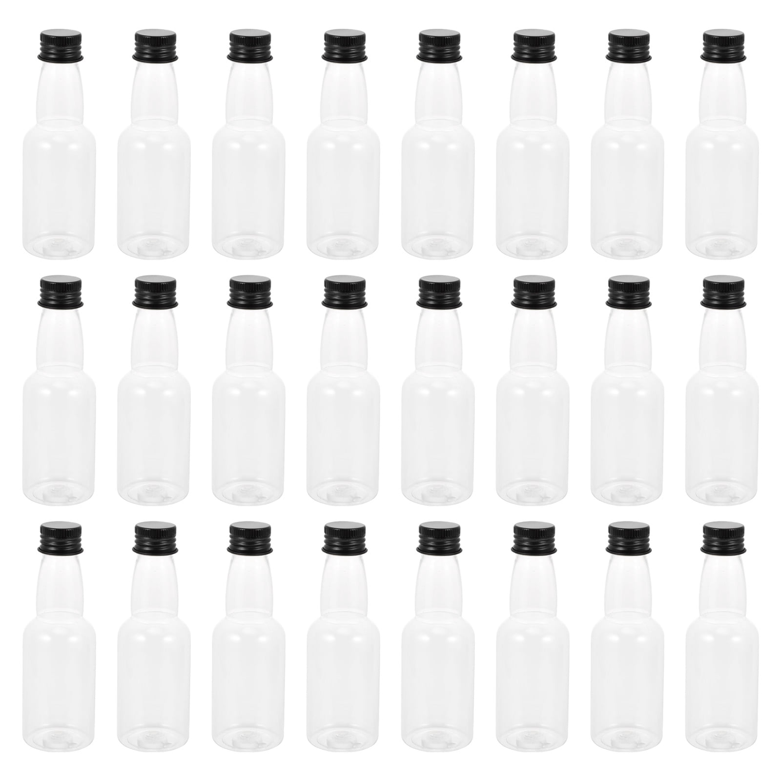 DEMACRIO Beverage Bottles Transparent Black 25Pcs 4.3X1.4X1.4In ...