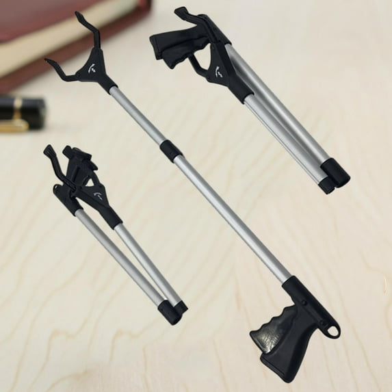 Raindrops Trash Can Short Grabber Reacher Tool Reaching Grabbers Black ...