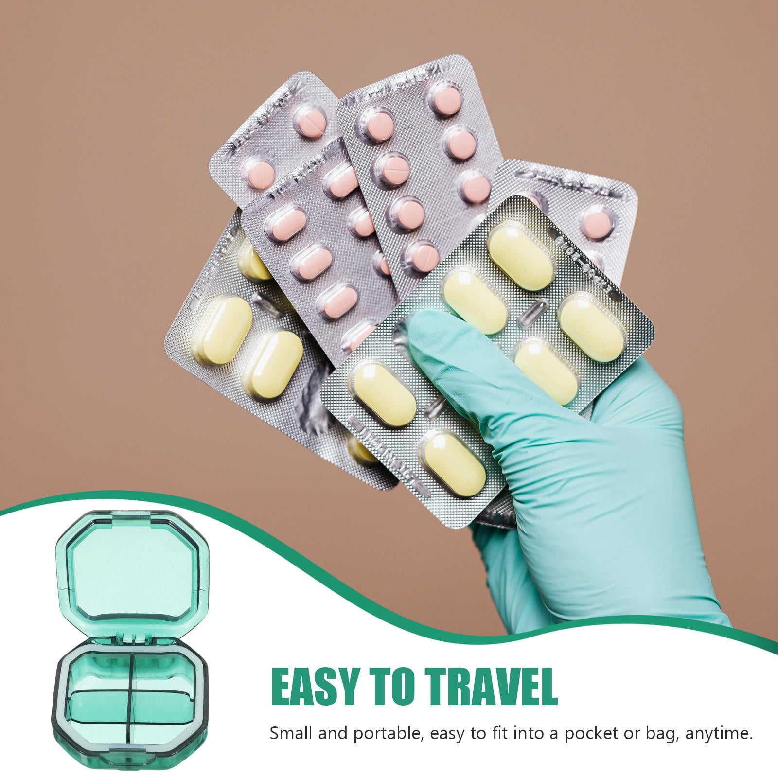 Raindrops Travel Medicine Kit 1Set Cute Pill Organizer With Airtight ...