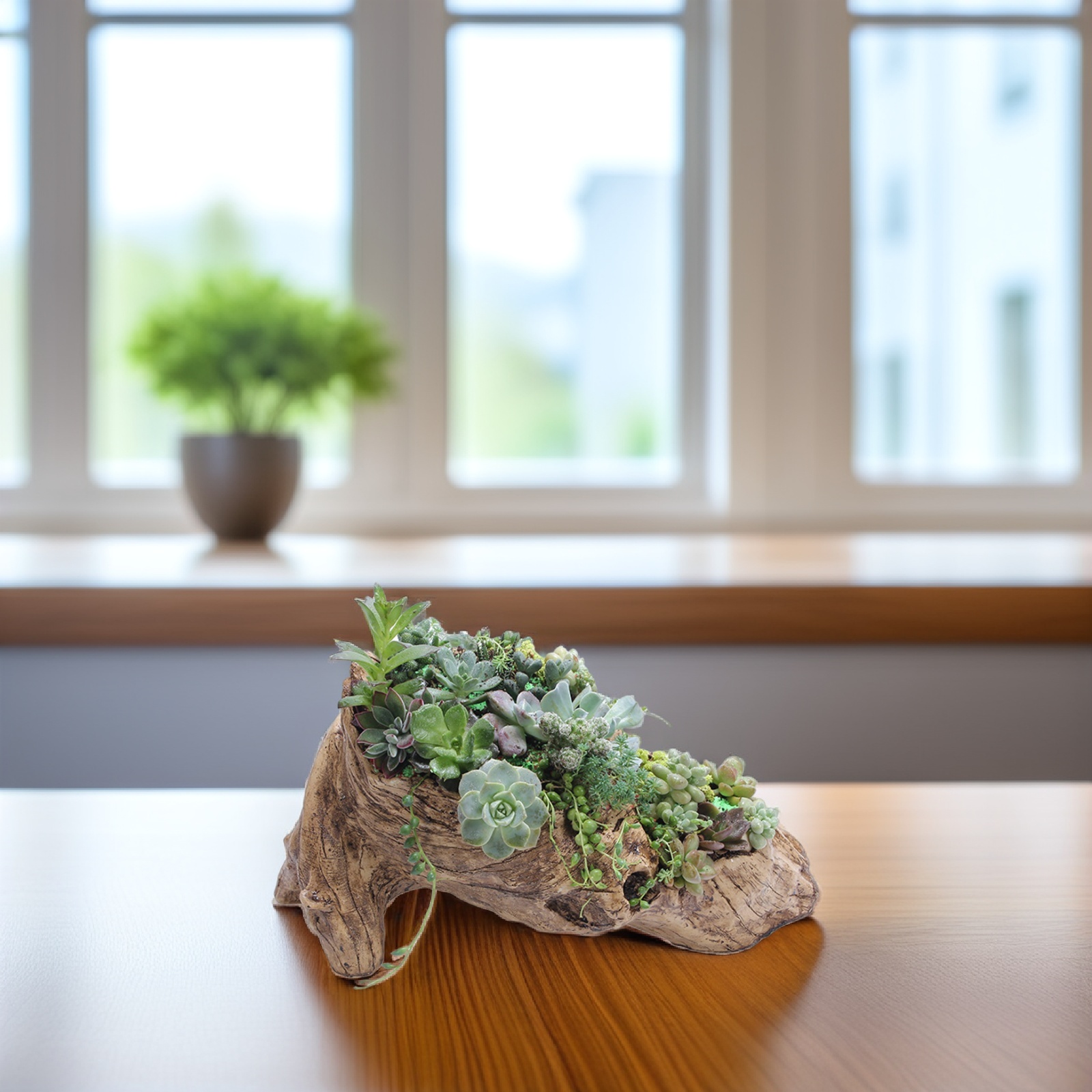 Raindrops Tree Stump Planter Imitation Root Flower Pot Handmade Twisted ...