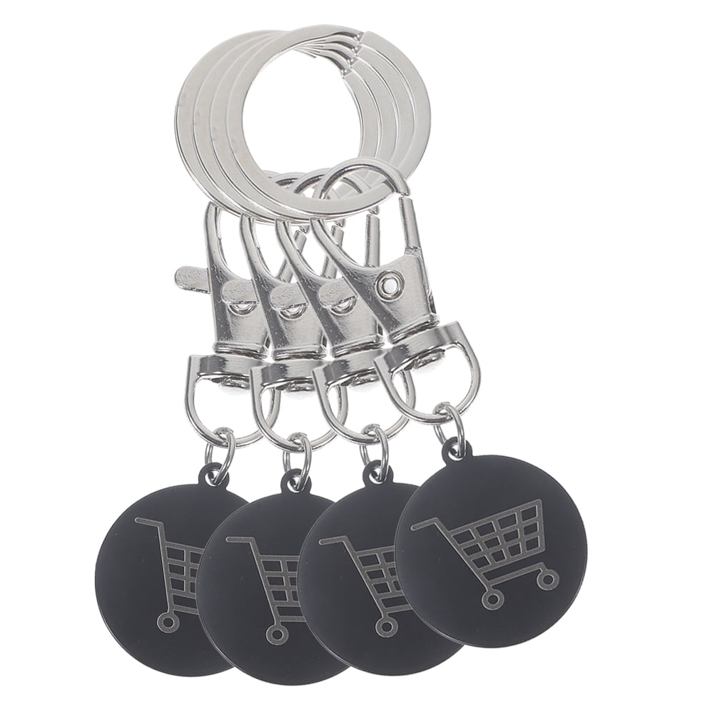 Raindrops Grocery Cart Key Trolley Token Key Chain Stainless Steel ...