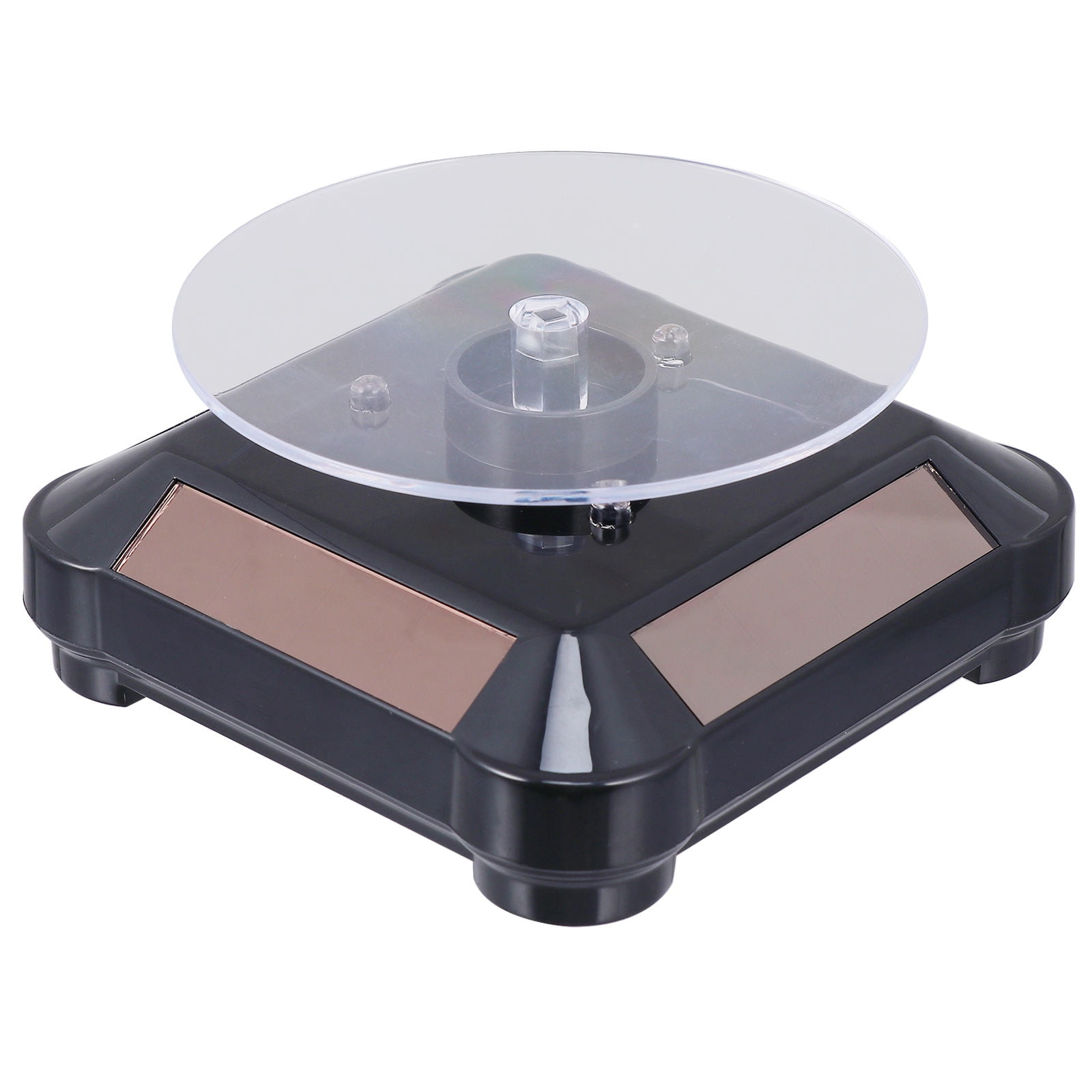 Raindrops Modern Black Plastic Turntable Jewelry Stand with LED Light ...