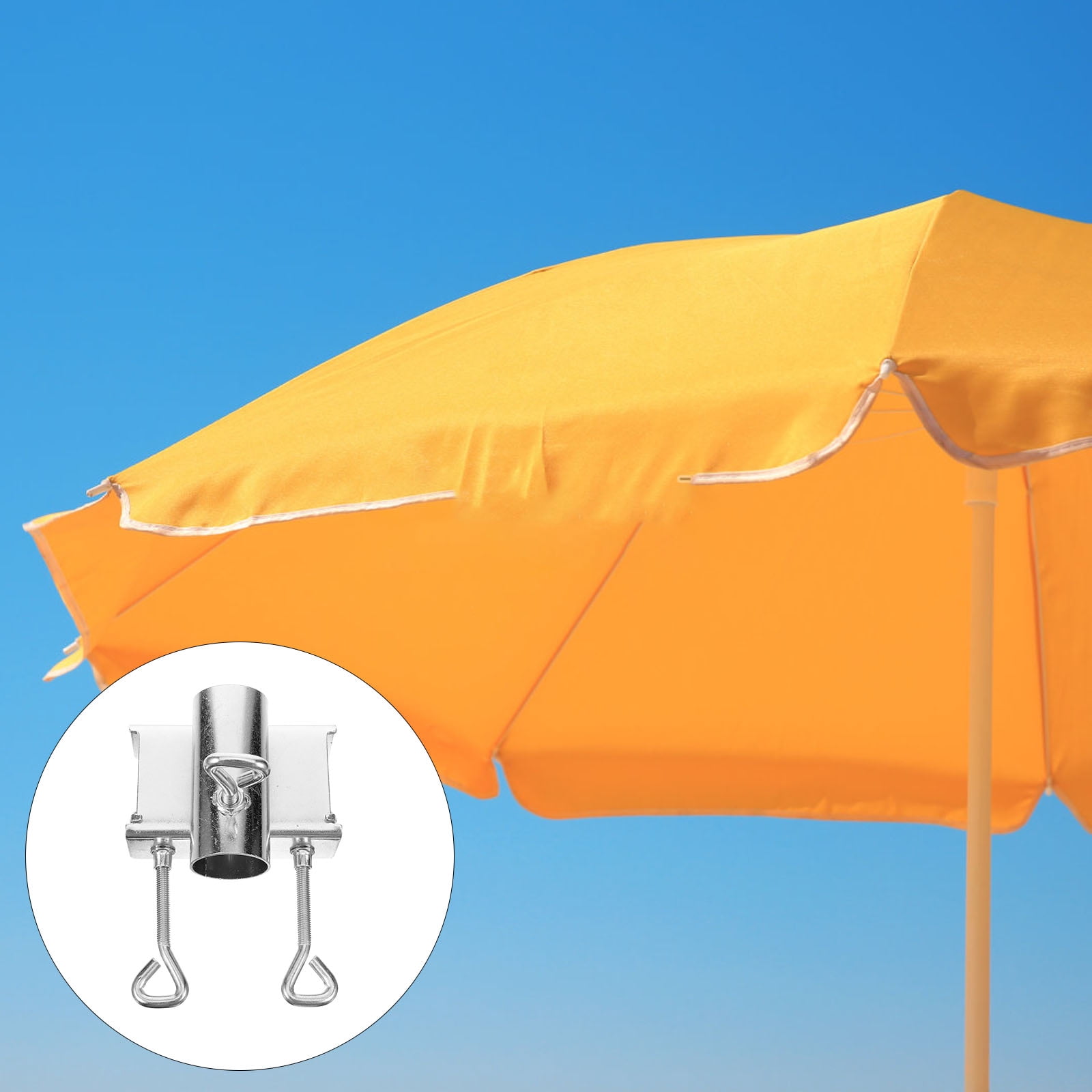 Raindrops Umbrella Holder Outdoor Base Heavy Duty Stand Brackets Silver ...