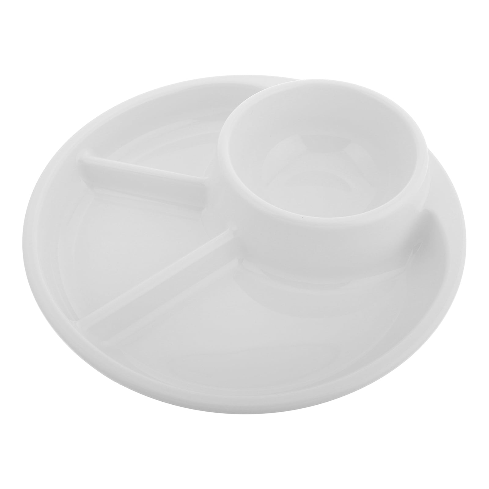 HONMEET Portion Control Divided Plates Plastic 1Pack White - Walmart.com