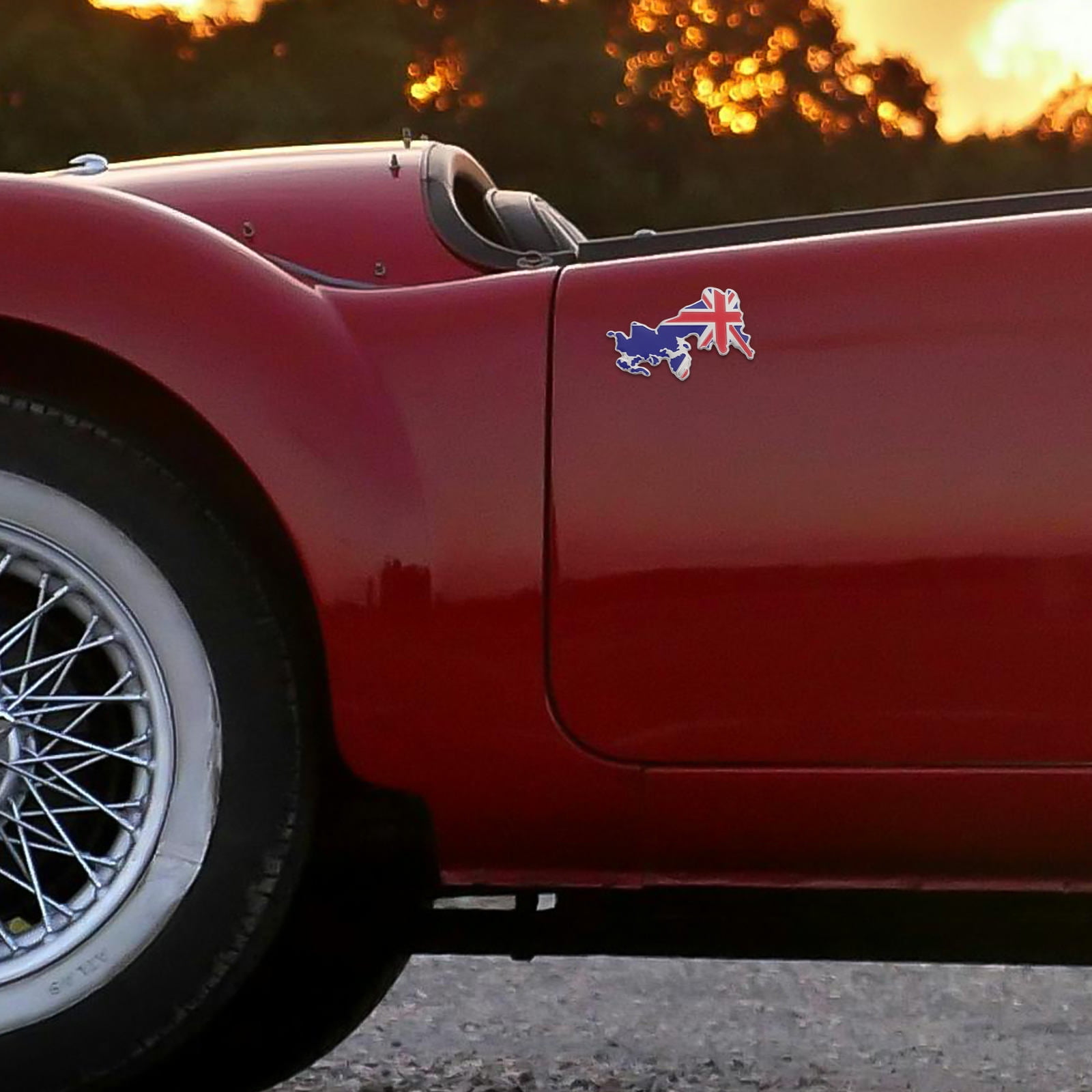 Raindrops Unique 3D British Flag Car Emblems Stickers Aluminum Alloy ...