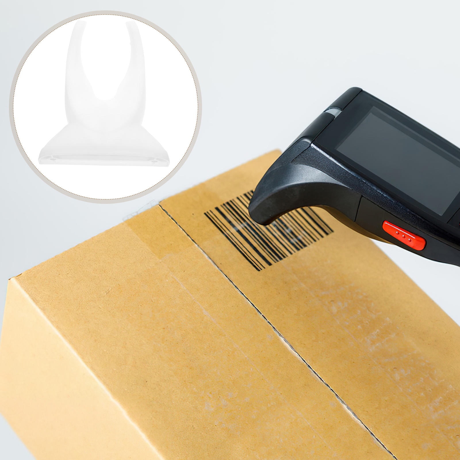 Raindrops Scanner Stand For Desk Barcode Scanner Holder White Sleek ...