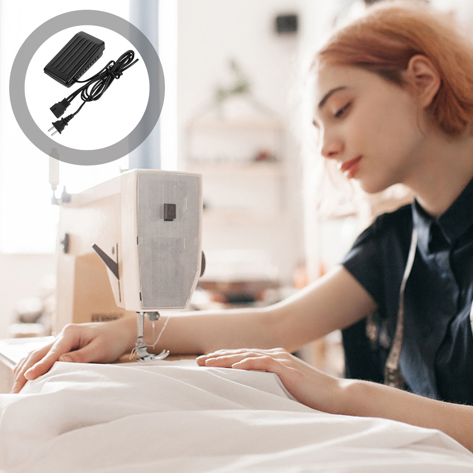 Raindrops Universal Sewing Machine Foot Pedal Replacement Part Black ...