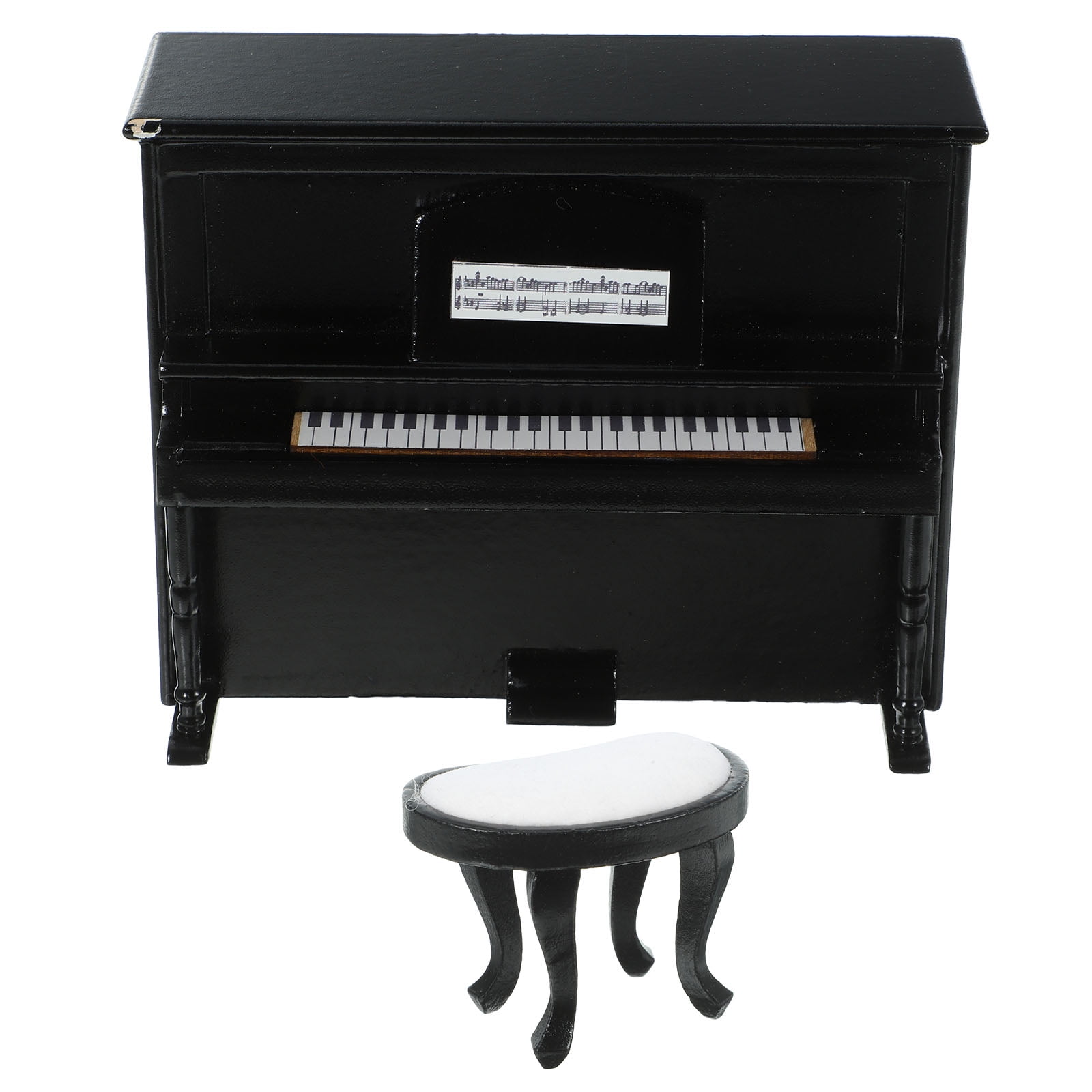 Raindrops Upright Piano Model Playhouse Furniture Toy Dollhouse Mini ...