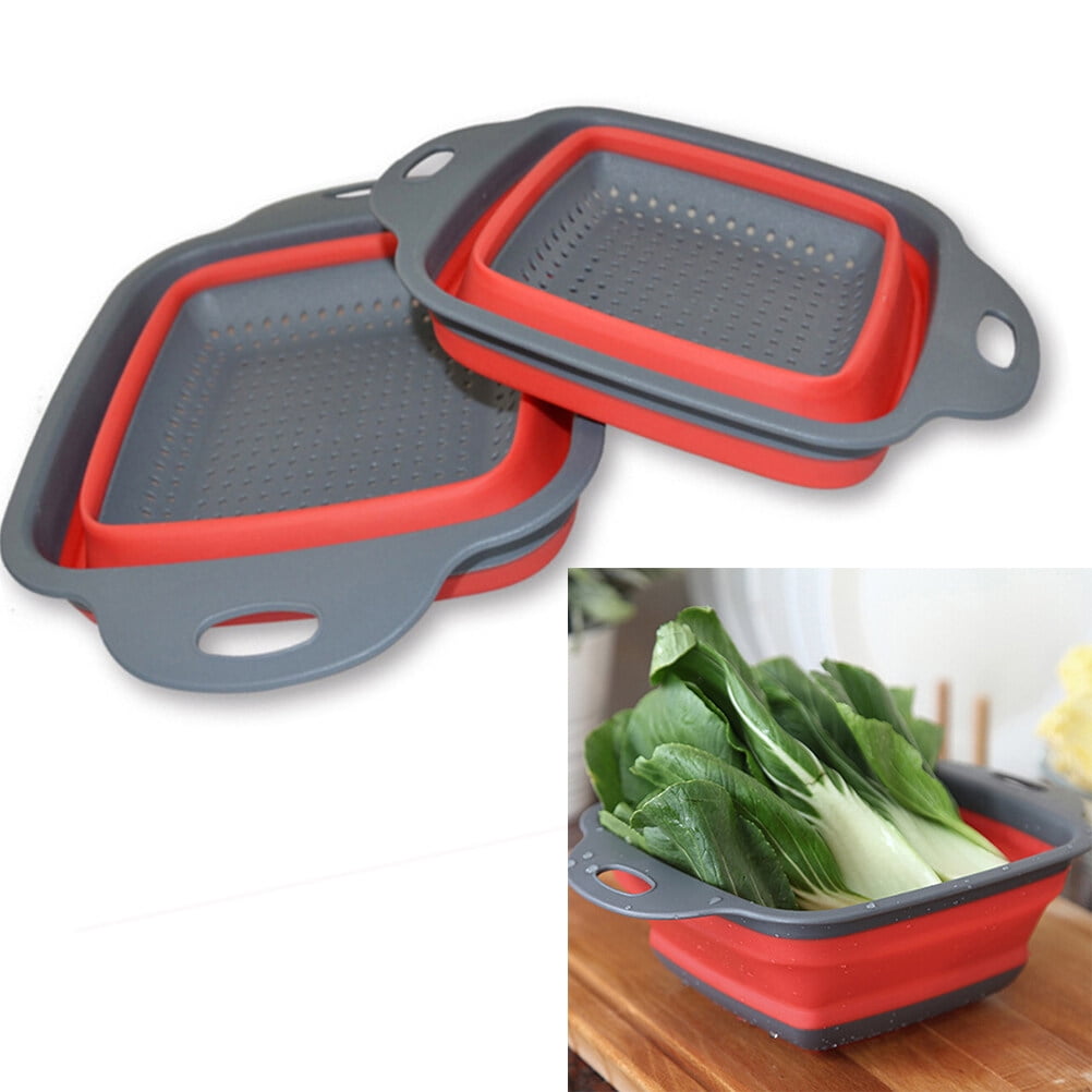 Raindrops Vegetable Filter Basket 2Set Red PP Simple Practical Design ...