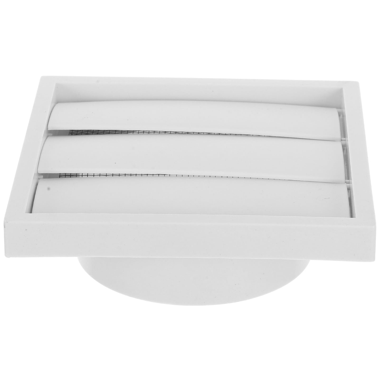 Raindrops White Plastic Exhaust Vent Cover with 3 Flaps for Outdoor ...