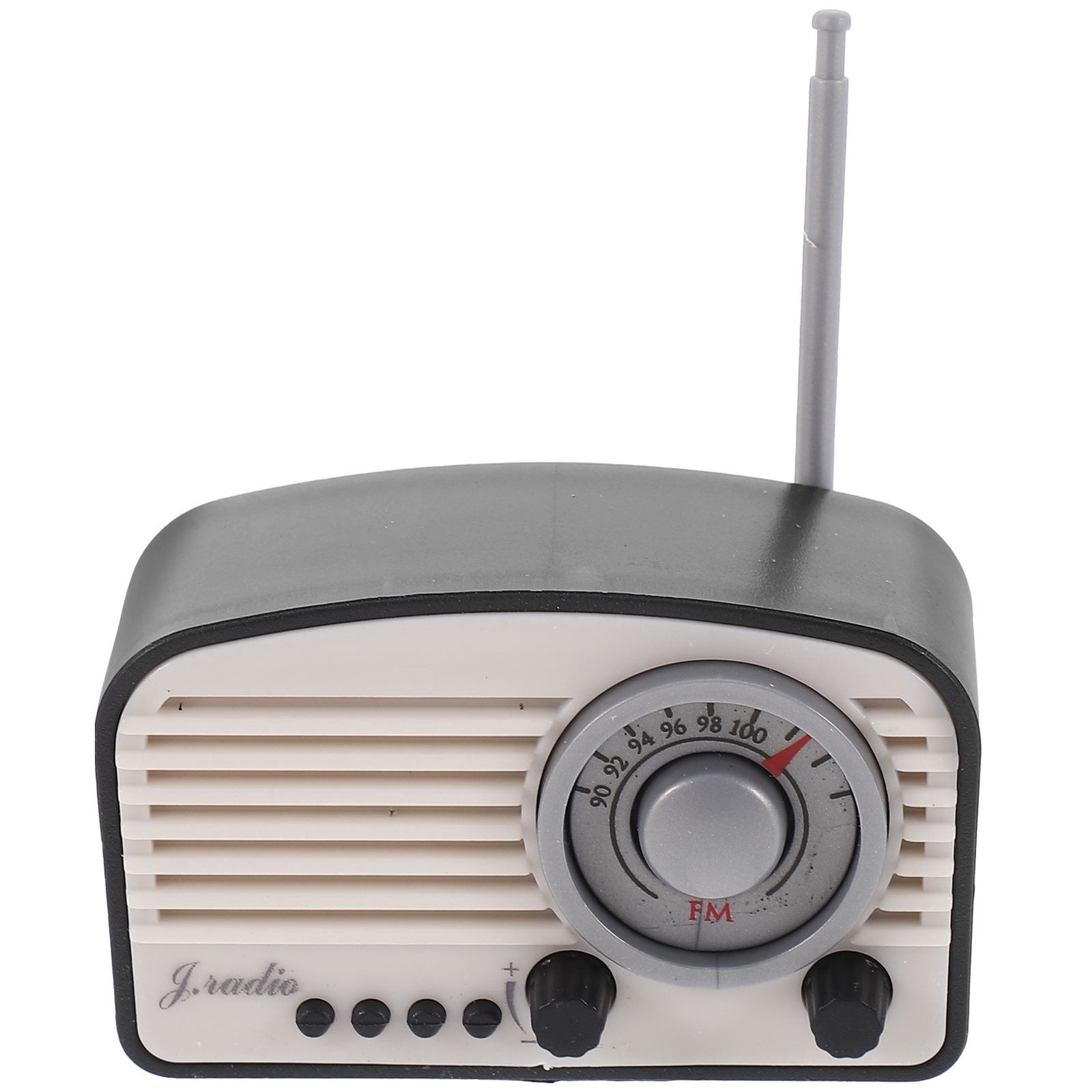Raindrops Vintage Style Mini Radio Model for Home Decor Black Plastic ...