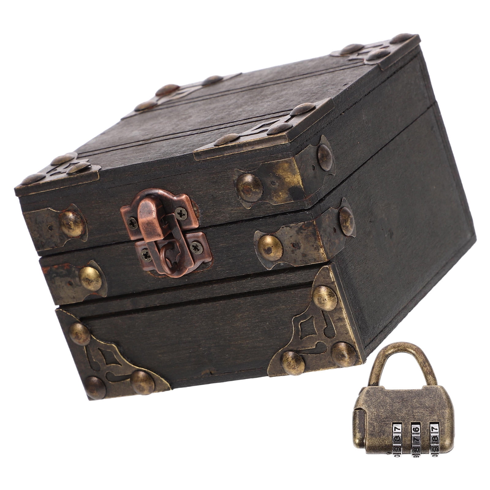 Raindrops Vintage Wooden Treasure Chest for Storage Use with Good ...