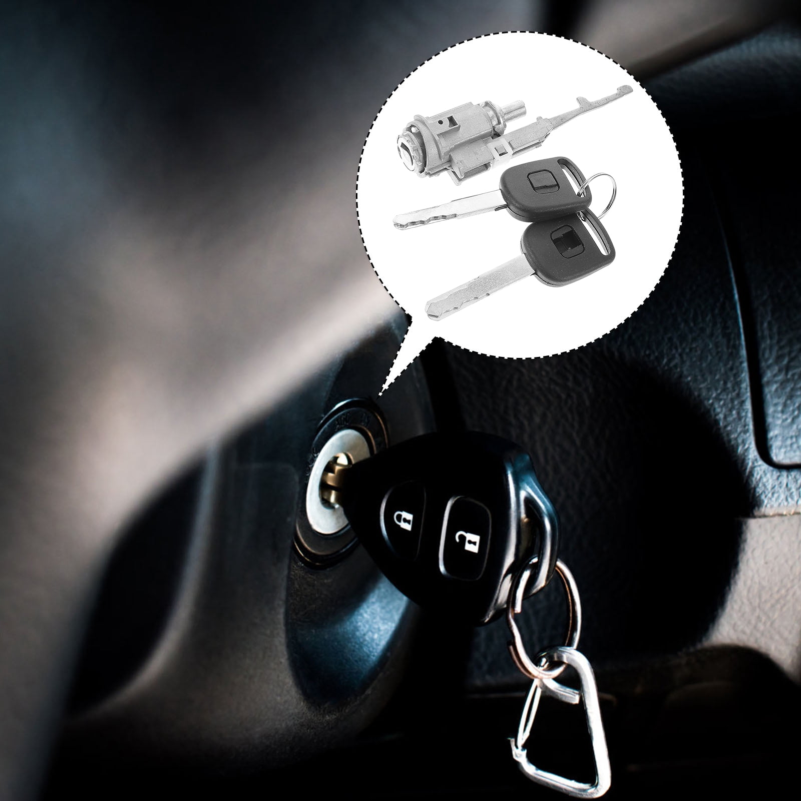 Raindrops WORGEOUS 1 Set Car Ignition Lock Cylinder with Key Compatible ...