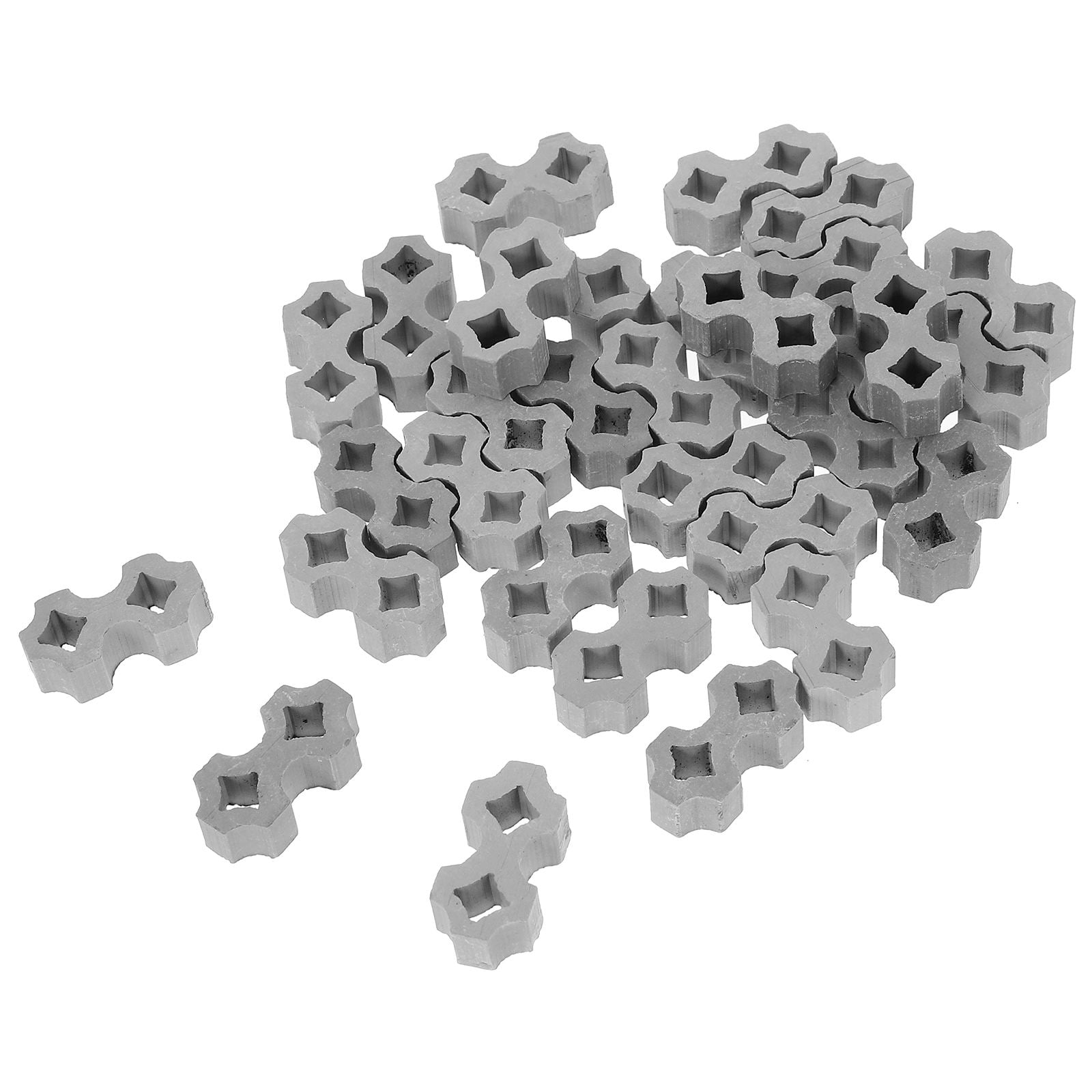 Raindrops Miniature Decor Mini Brick Model Grey Ceramic 30Pcs - Walmart.com