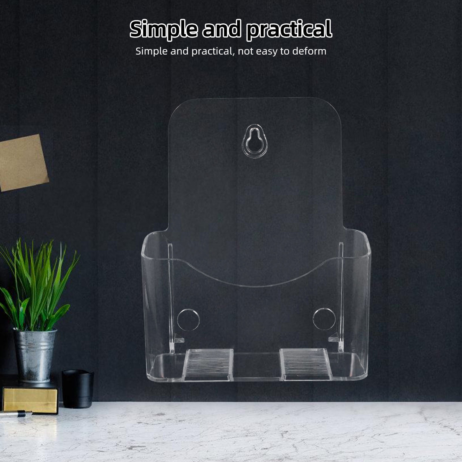 Raindrops Wall Mount Office Brochure Rack Clear Acrylic Holder ...