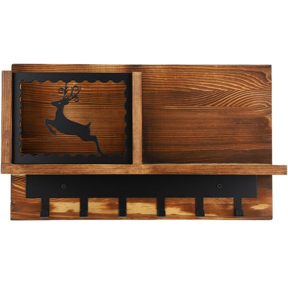 Raindrops Wall Mounted Coat Rack Key Organizer Holder for Hooks Brown ...