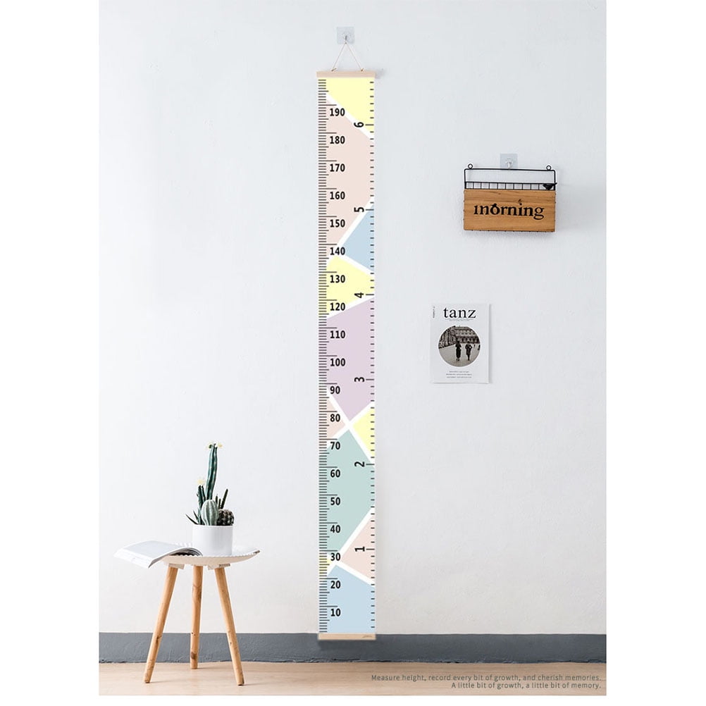 Raindrops Wall Ruler Growth Chart Height Growth Chart Wood and Canvas ...