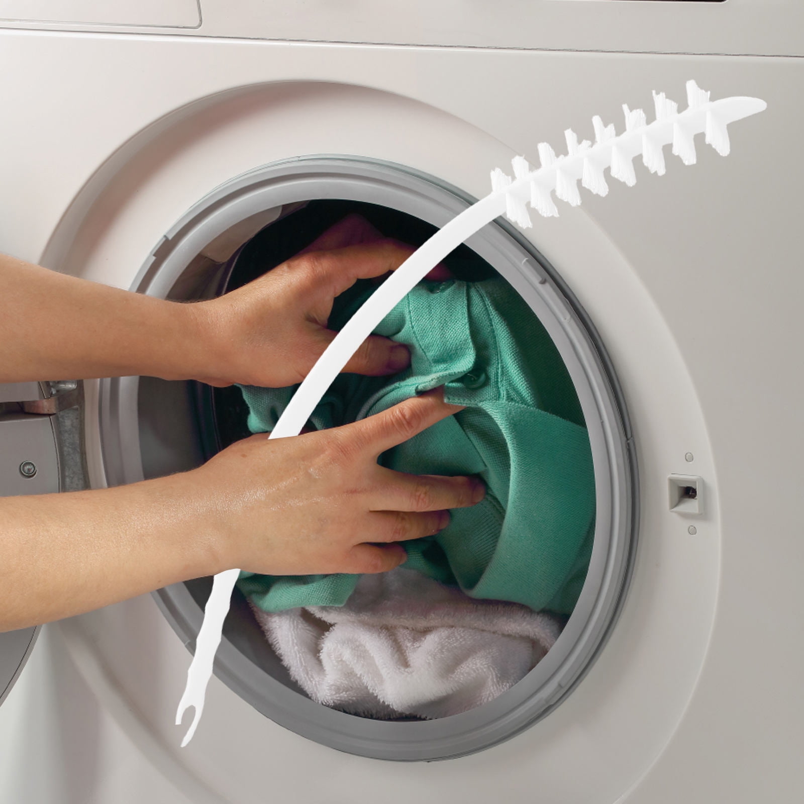 Raindrops Washer Machine Cleaner Brush Rolling Washing Cleaning White ...