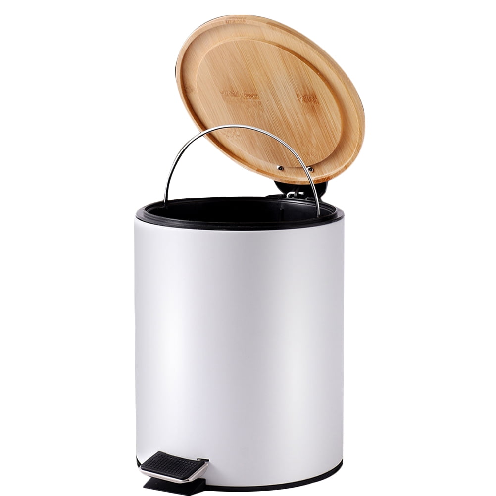 Raindrops Waste Basket Industrial Style Can Trash with Lid Outdoor ...