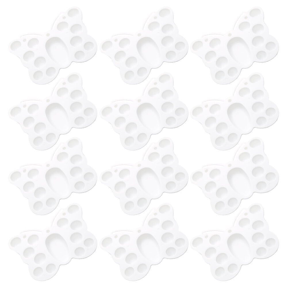 Raindrops paint mixing plate Painting Color Mixing Plate Plastic 12Pcs ...