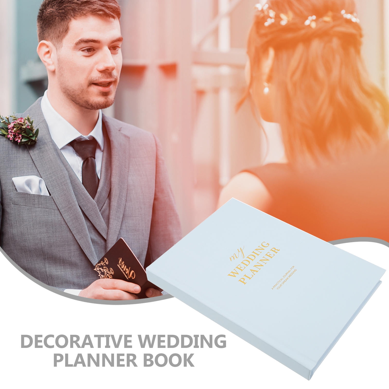 Raindrops Wedding Notepad Guest Book Bride Planner Bridesmaid Sky-blue ...