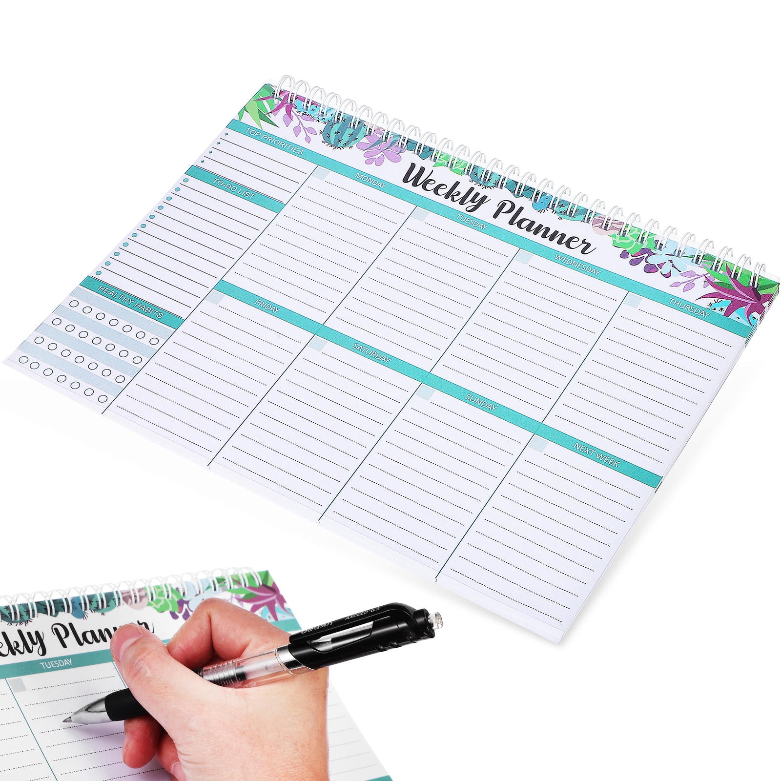 Raindrops Weekly Planner Book Blank Weekly Planner Desk Planner For ...