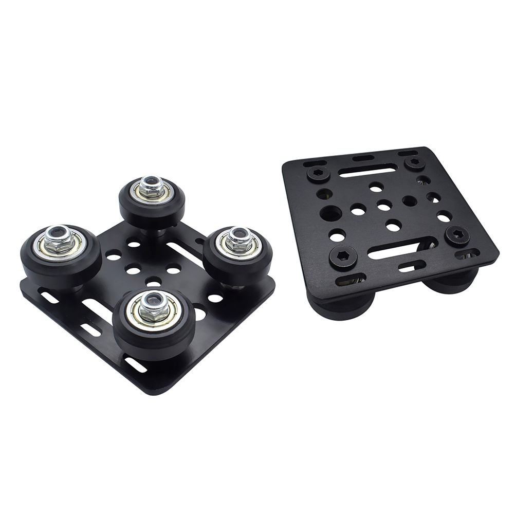 Raindrops Gantry Plate Set Black 1Set 2.5In Square Aluminum - Walmart.com