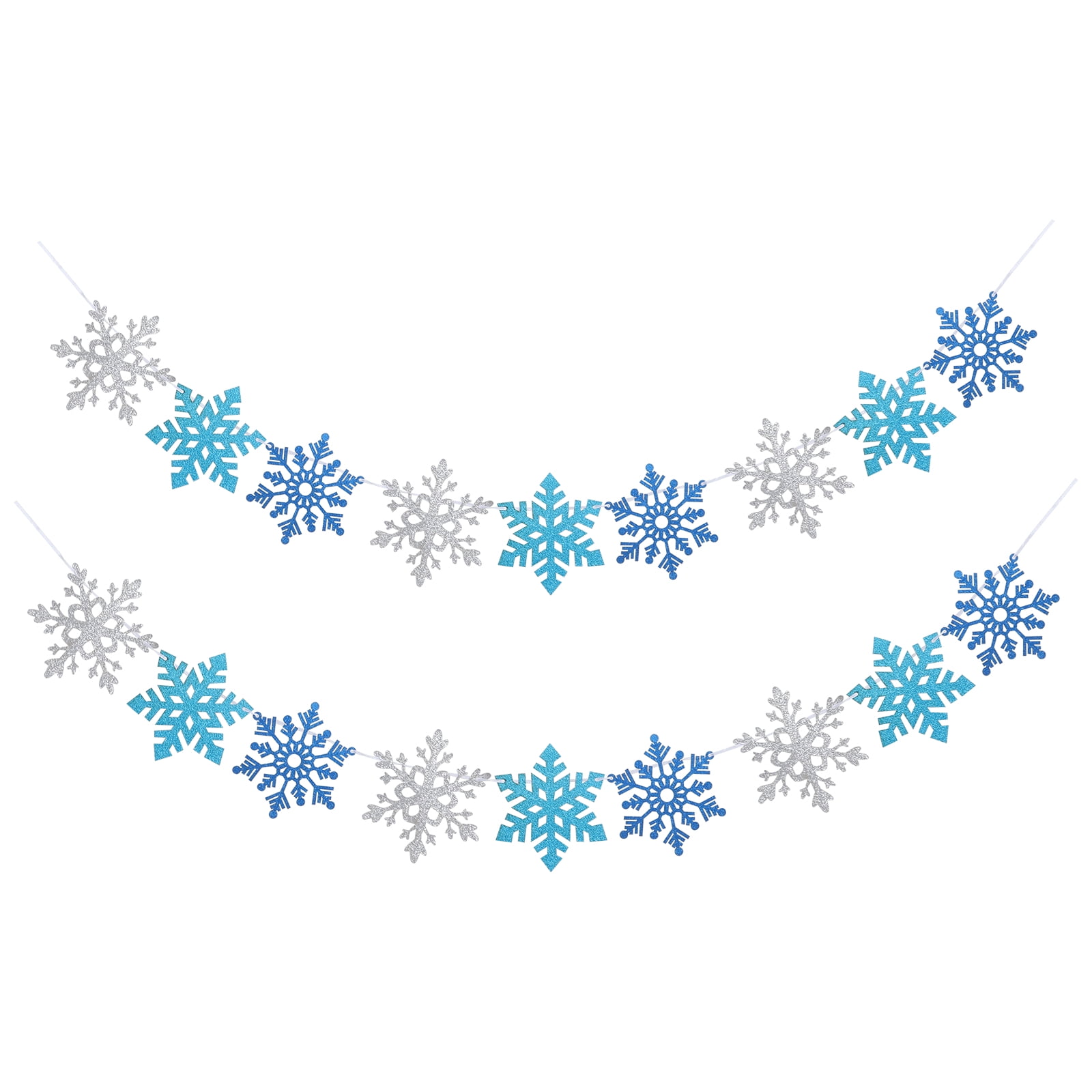 Raindrops White Blue Snowflake Banner for Christmas Party or Winter ...