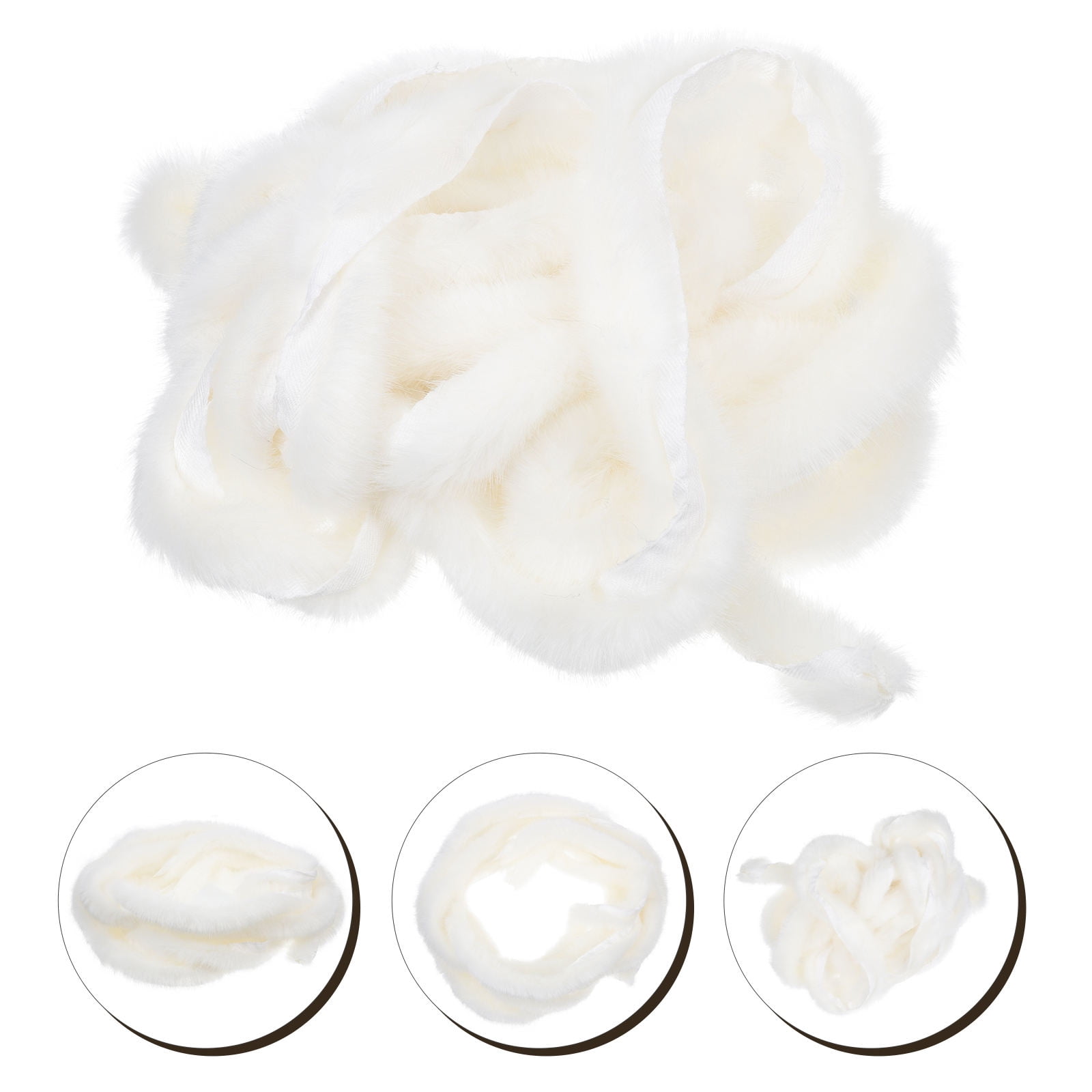 Raindrops White Fake Fur Trim Faux Fur Strip For Christmas Costume ...
