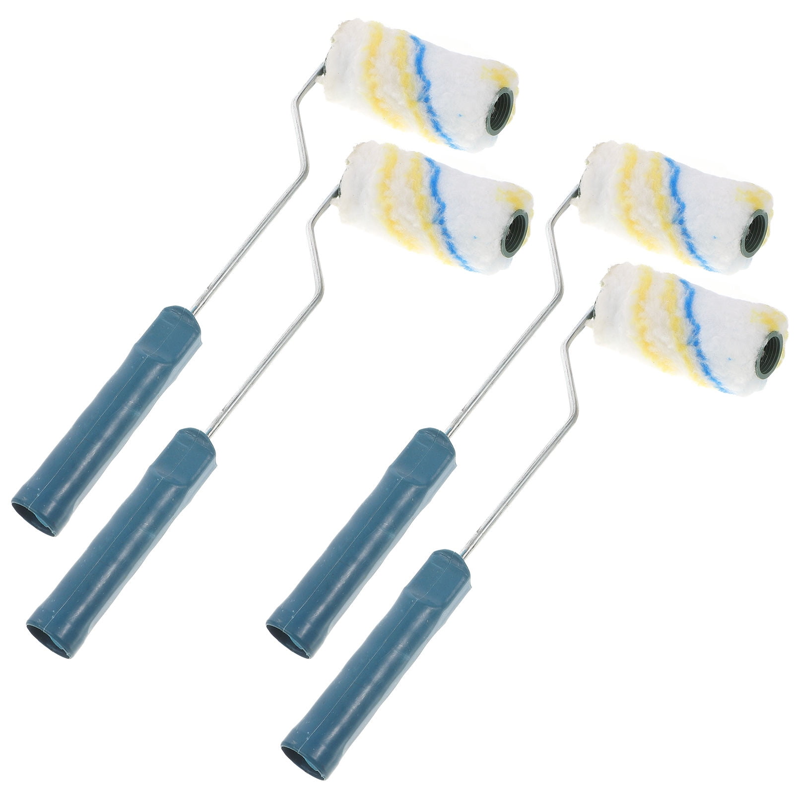 Raindrops White Fiber Painting Rollers Set of 4 Portable Brushes for ...