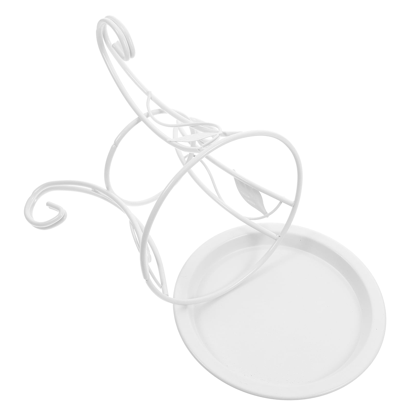 Raindrops White Outdoor Plant Pots Display Rack Flower Stand Indoor ...