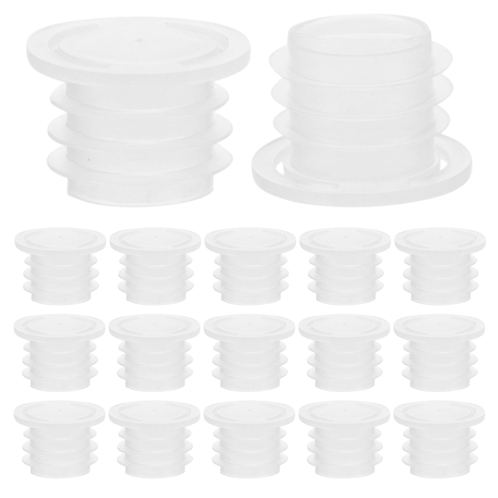 Raindrops White PE Bottle Caps Sealing Plugs for Reusable Jar Lids ...