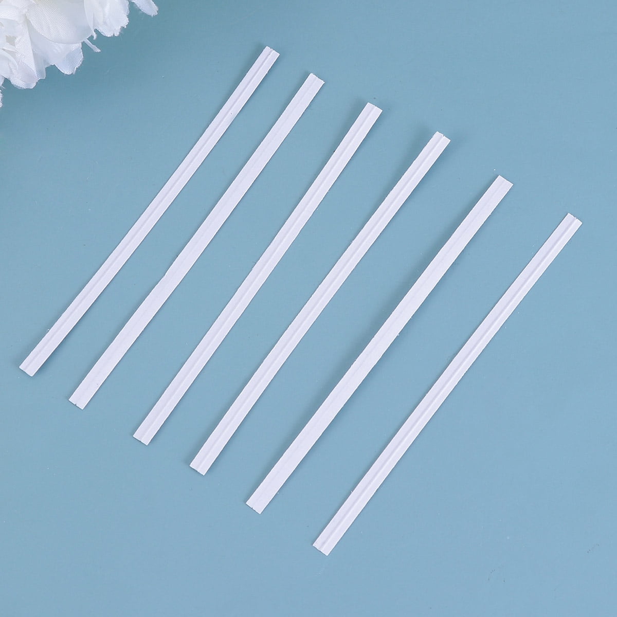 Raindrops White Paper Covered Iron Wire Craft Packaging Sealing Strip ...