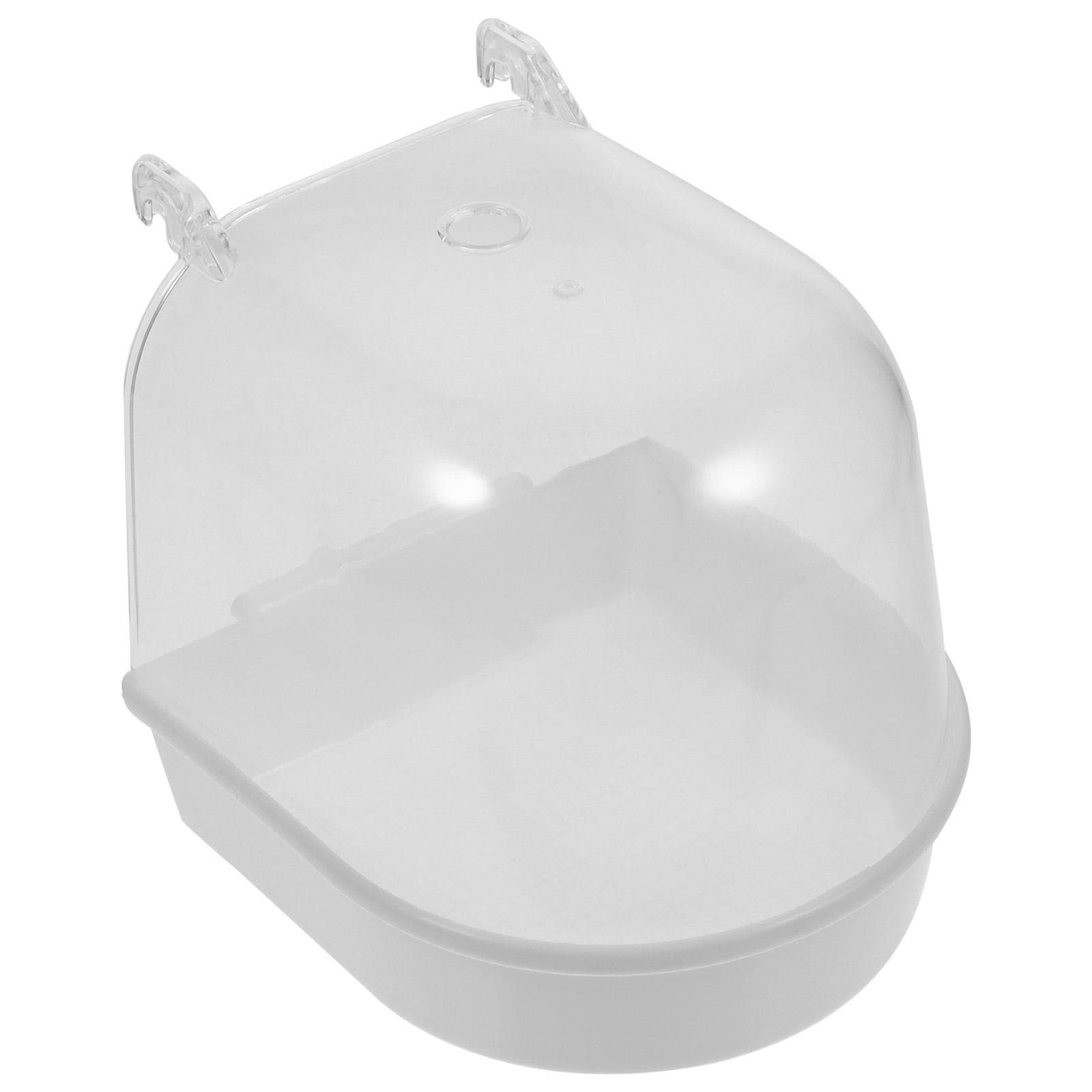 Raindrops White Plastic Bird Bath Cage for Small Birds like Budgies ...