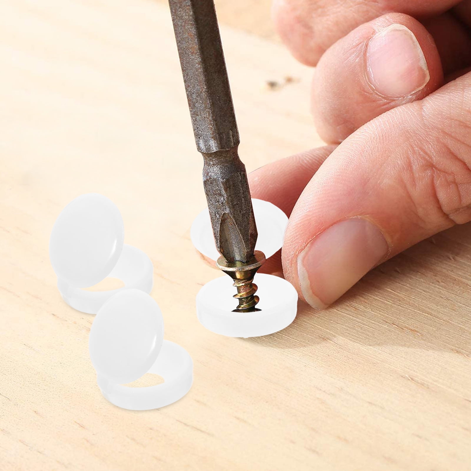 Raindrops White Plastic Screw Cover Caps for Furniture Use Waterproof ...