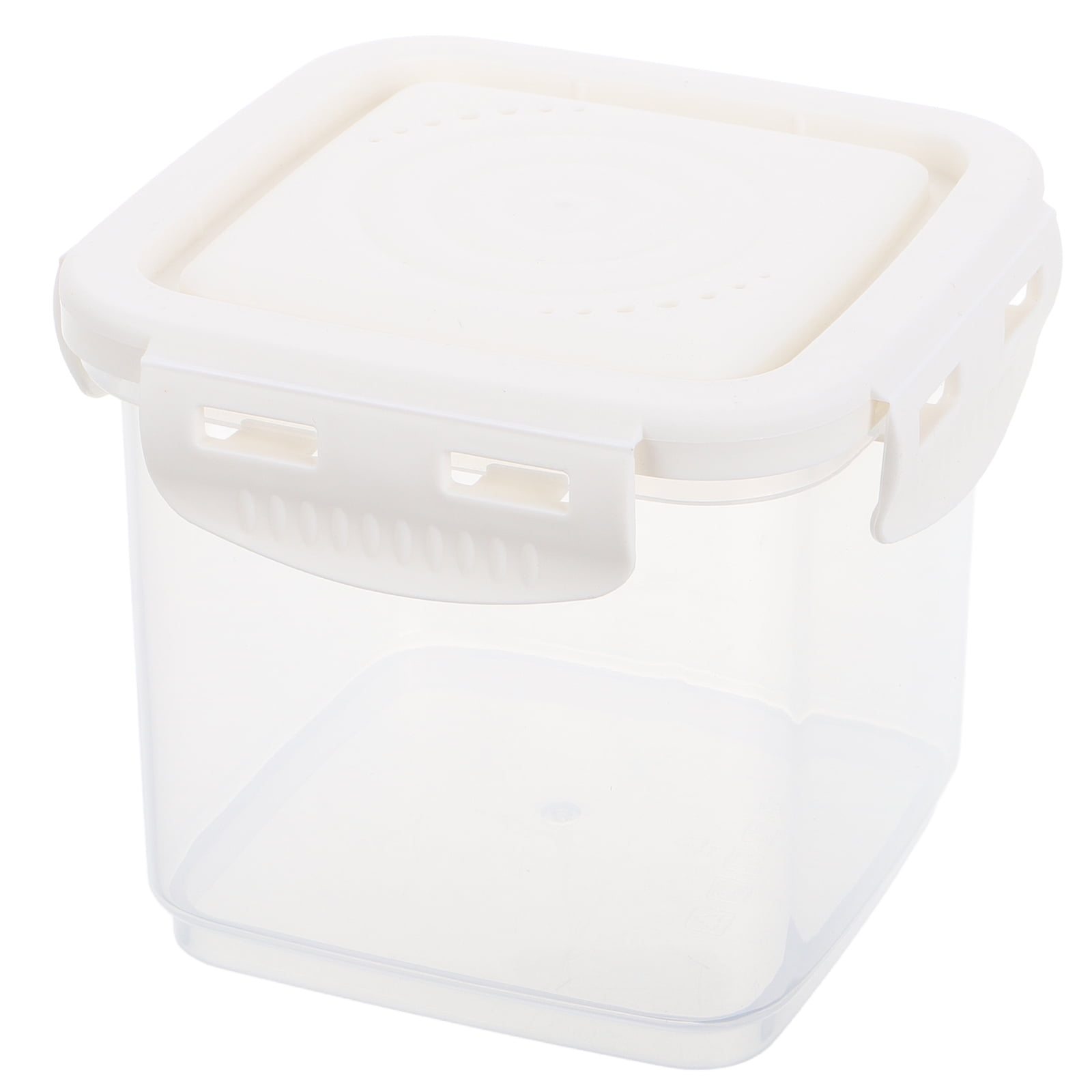 Raindrops White Plastic Soup Storage Container 1Pack 600ml 4.3x4.3x3 ...