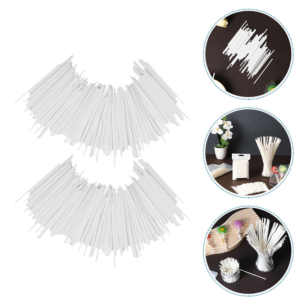 Raindrops White Premium Paper Lollipop Sticks for Candy Packing and DIY ...