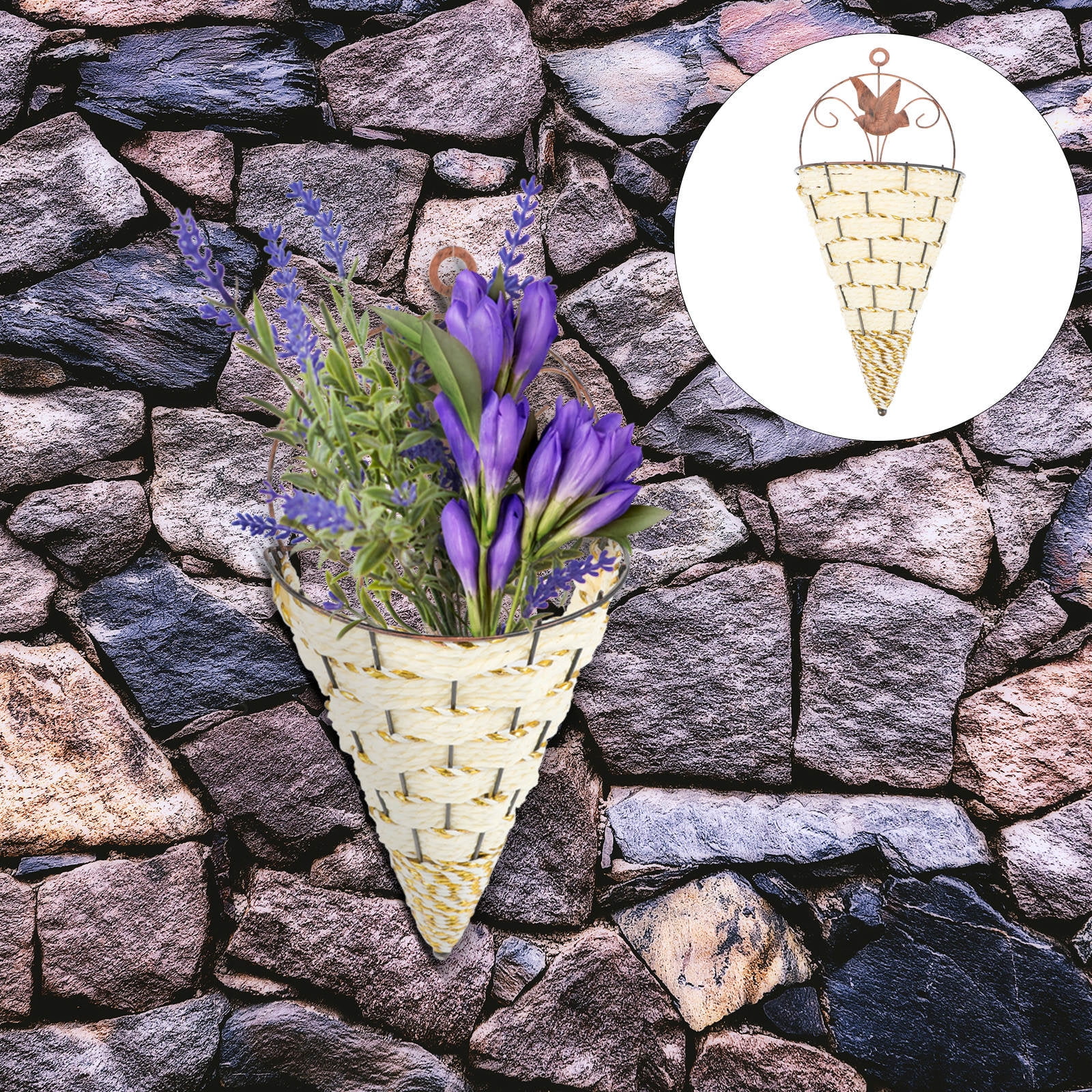 Raindrops White Wall Planter for Decor with Stackable Design and ...