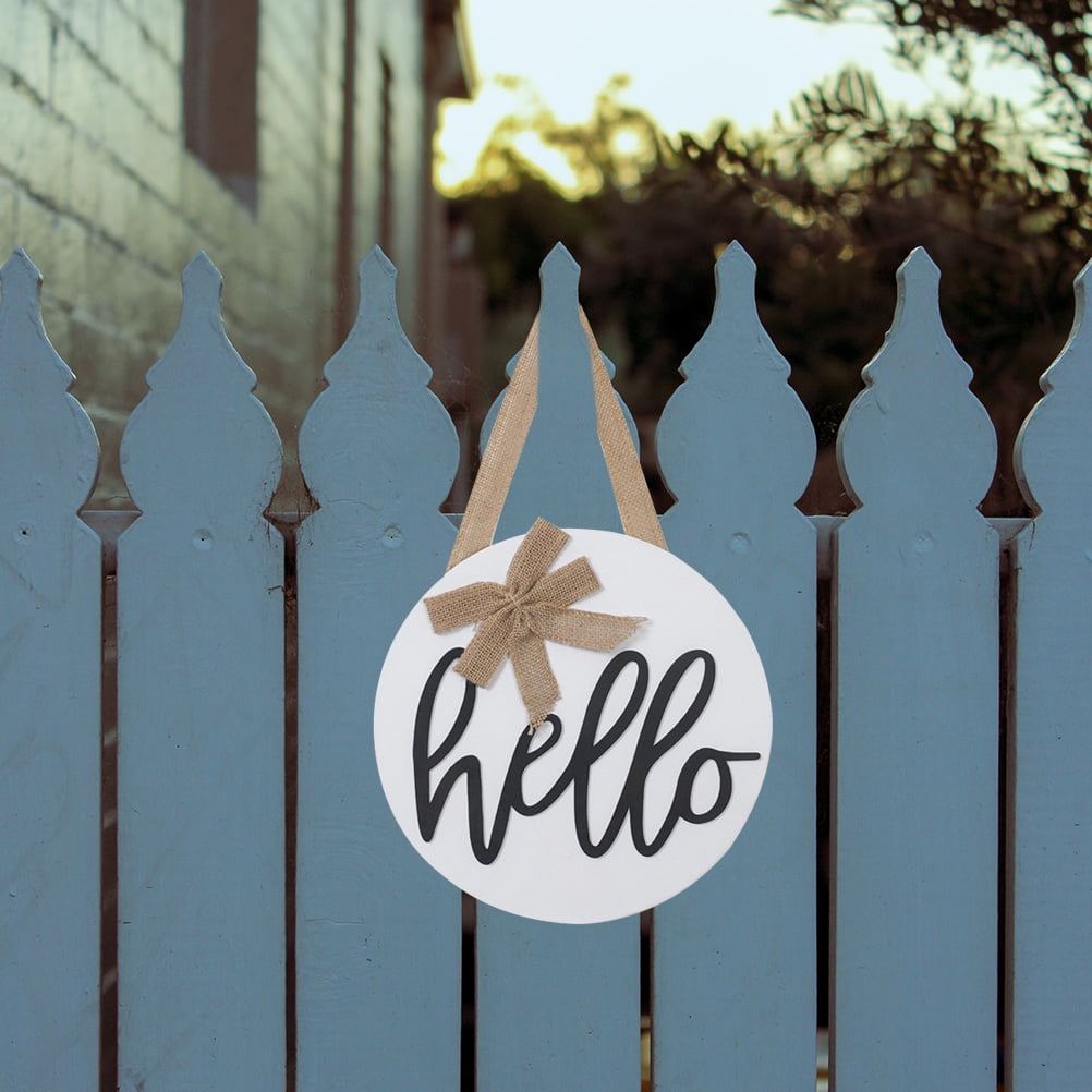 USHOBE Front Door Welcome Sign Composite Material 1Pack 18.1X11.8X0.6In ...