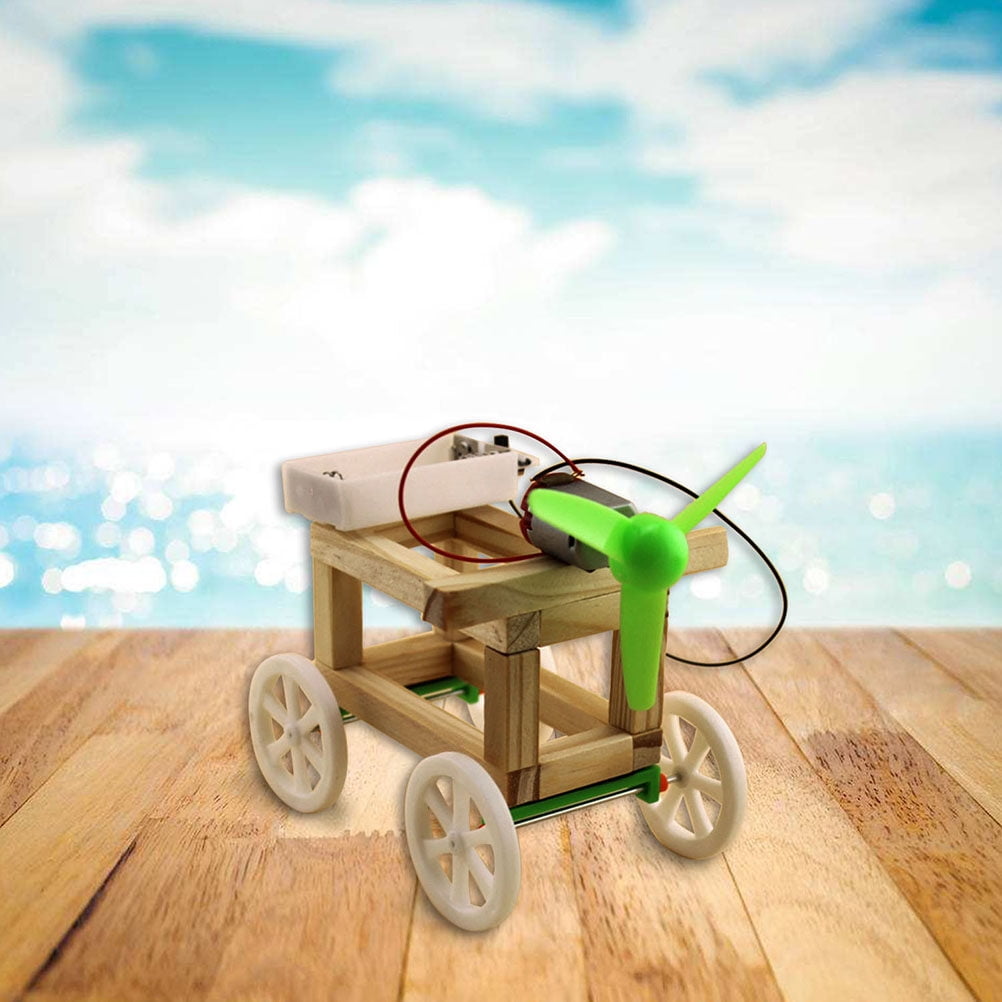 SEWACC Wind Powered Toys Plastic Car Shape For Students Diy Assembly 1 ...