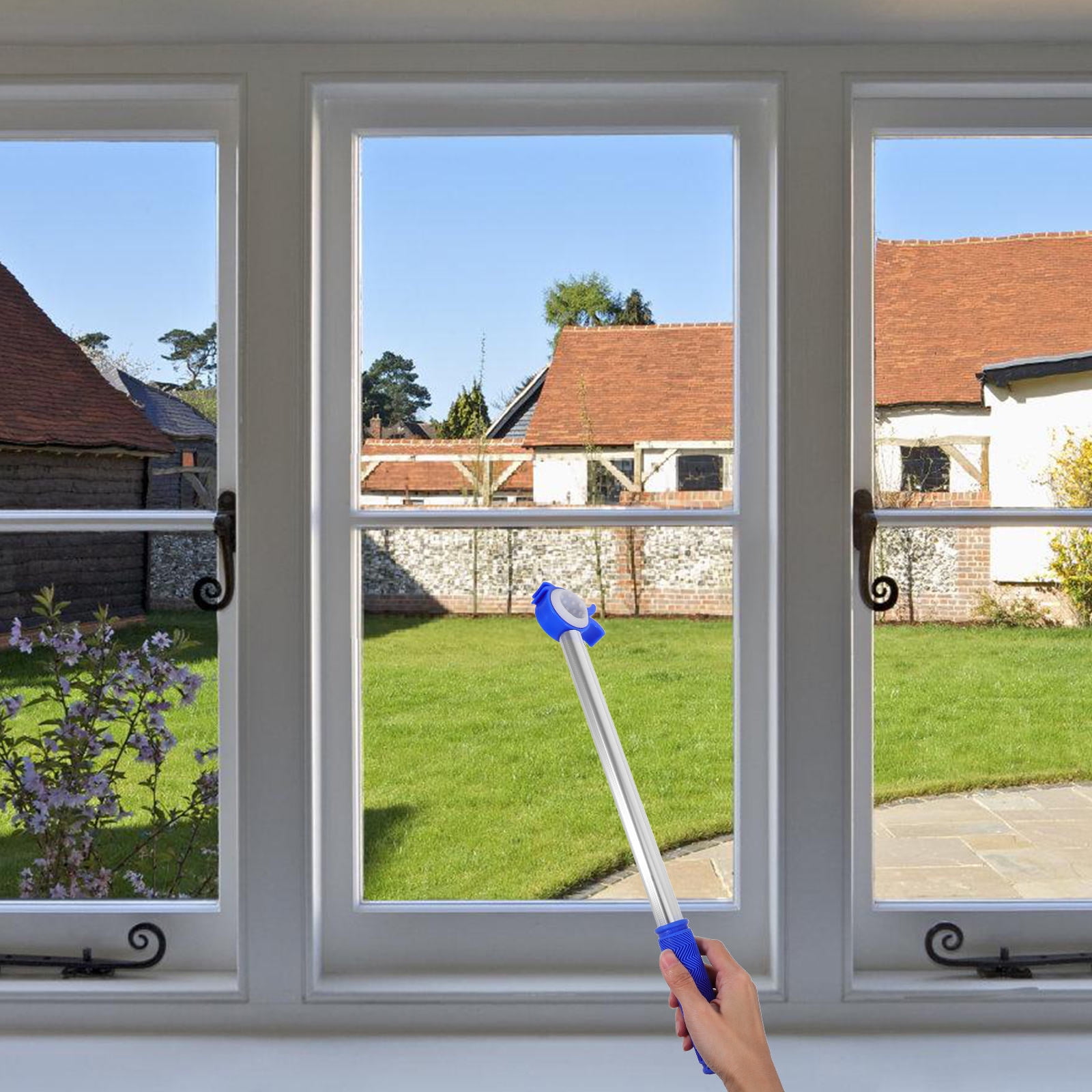 Raindrops Window Catch Pole Hook Tension Rod Blinds Shades Push Pull ...