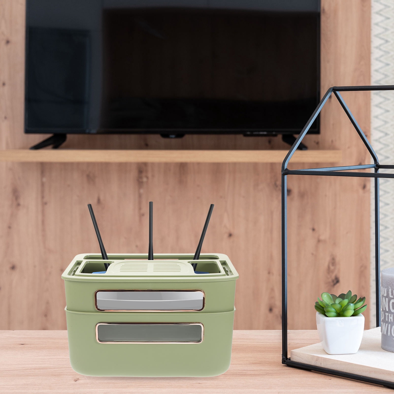 Raindrops Wire Storage Box Holder Organizer Indoor Wifi Router ...